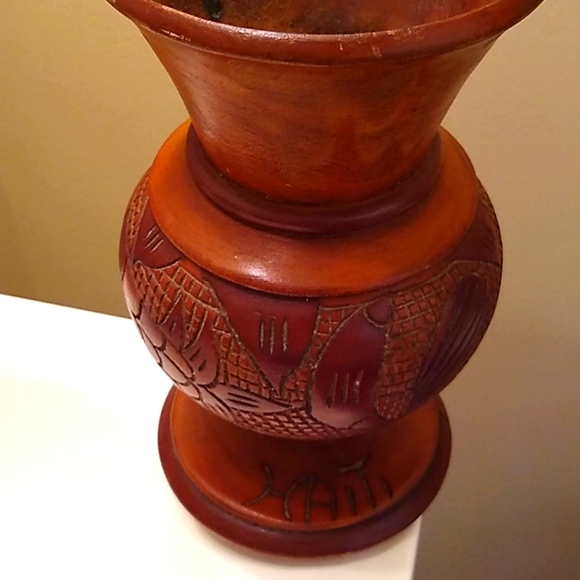 Accents | Haiti Artisan Handcrafted Wooden 1 High Vase | Poshmark